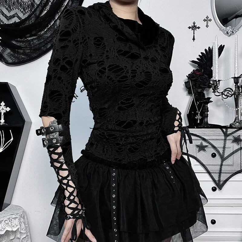 Vintage Hooded Top – Gothic Mania
