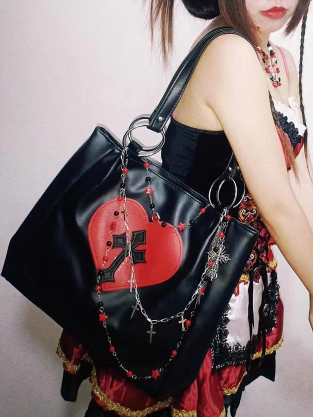 Women's Gothic Leather Bag Black – Gothic Mania
