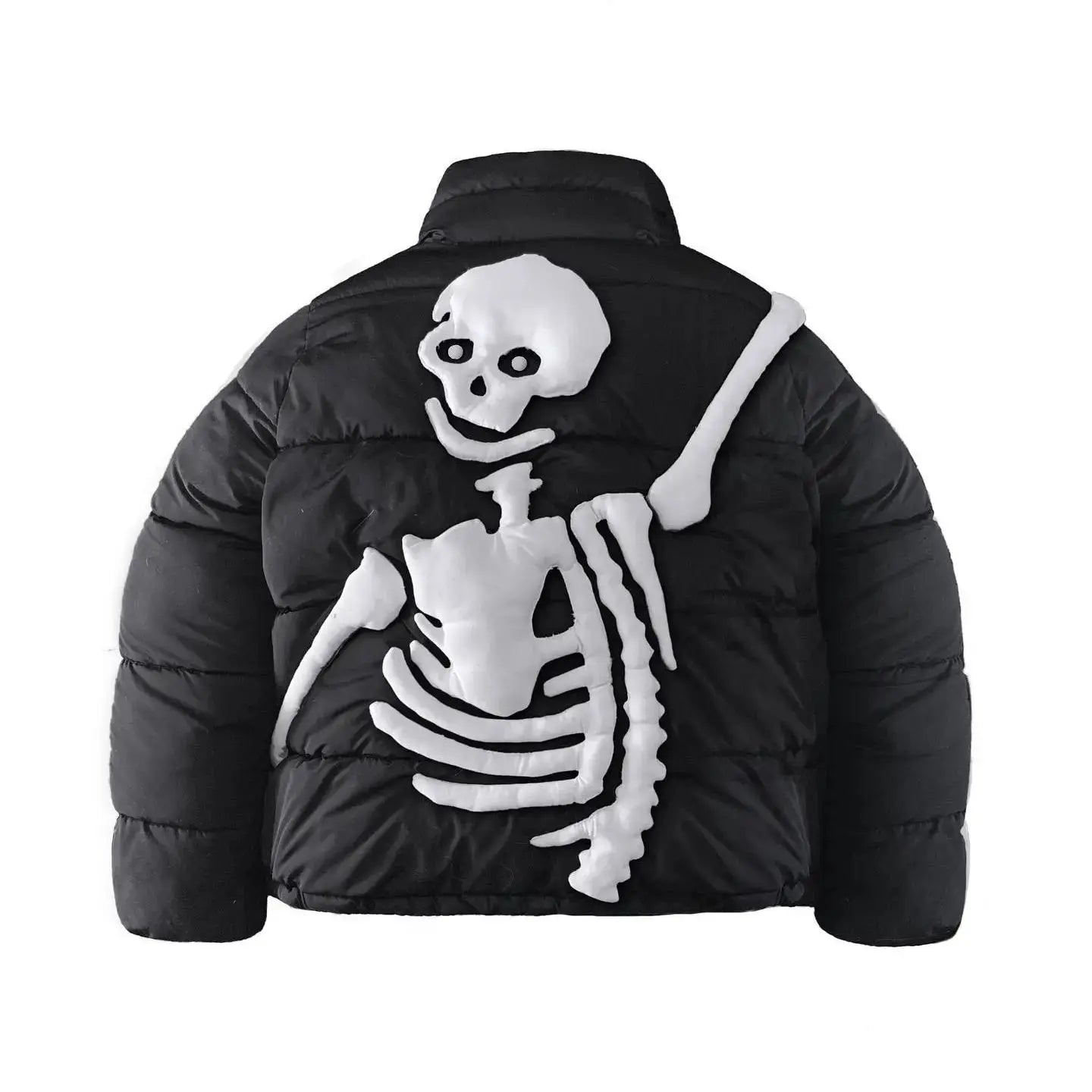 Men's Skeleton Puffer Jacket Black – Gothic Mania